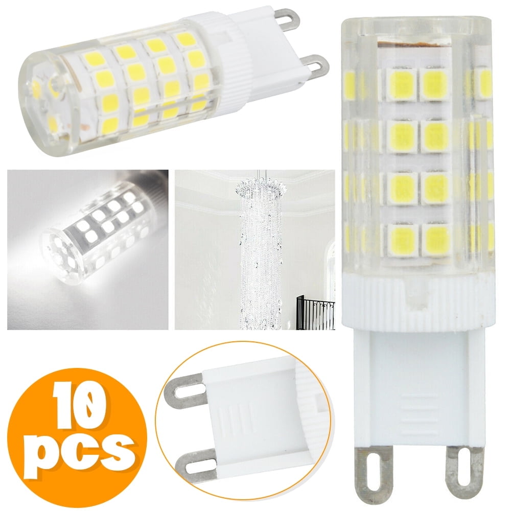 Amerteer 10 Pack G9 LED Bulbs, Dimmable 60W Halogen Equivalent, 6000K ...