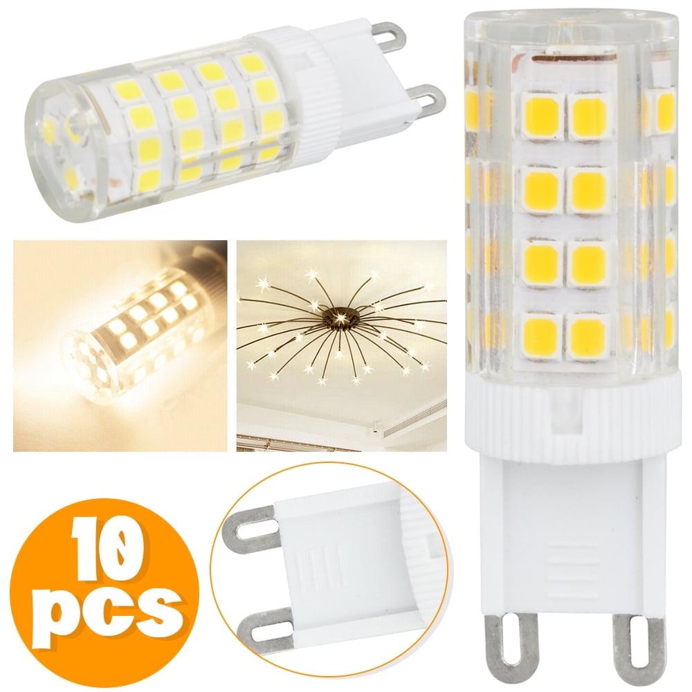 AMERTEER 10 Pack G9 Dimmable LED Bulbs, 60W Halogen Equivalent, 6000k ...