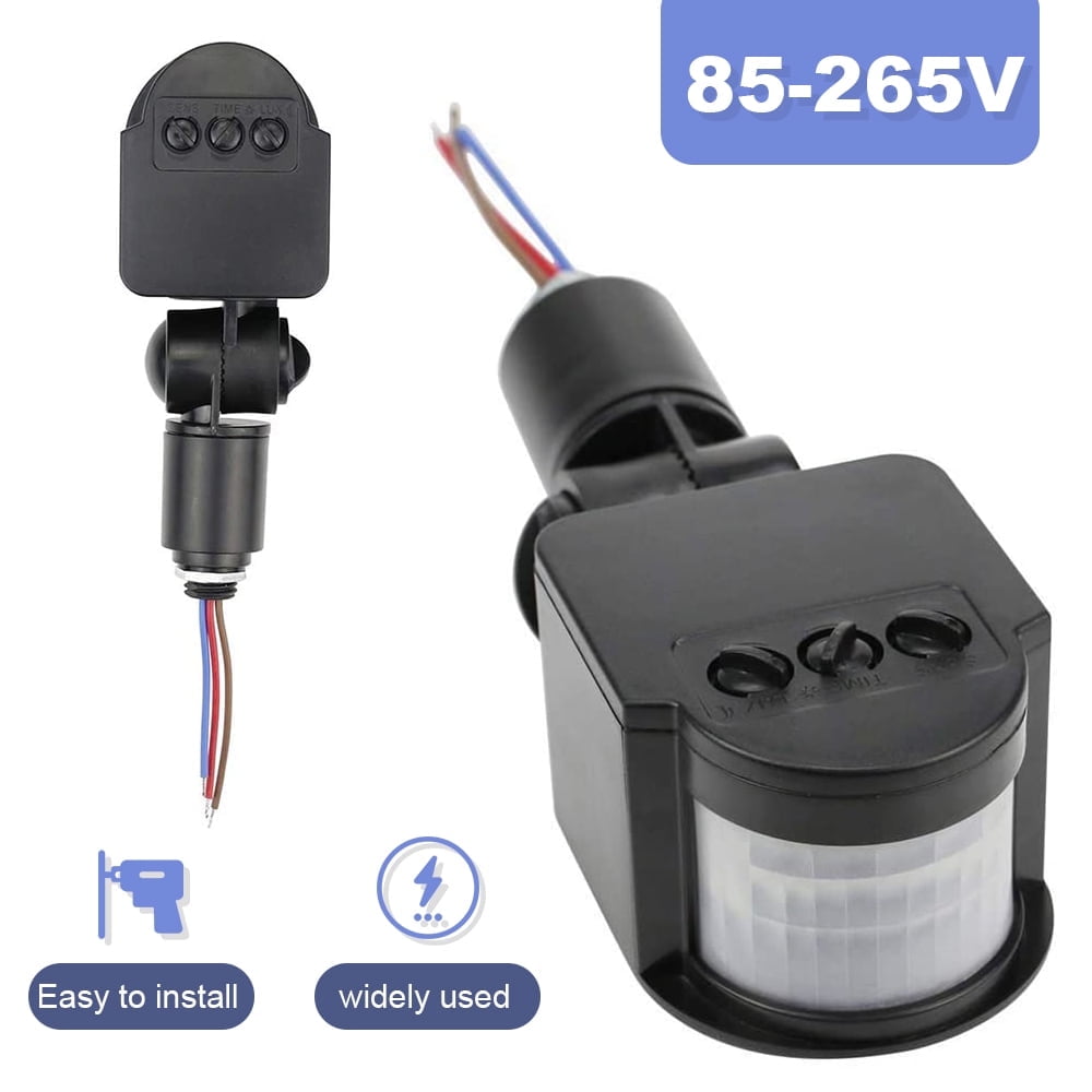 AMERTEER 180 Degree PIR Induction Motion Sensor Detector Wall LED Light ...