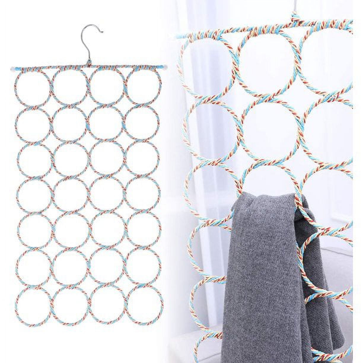AMERTEER 28 Circles Clothes Tie Scarf Rack Hanger DIY Rack Holder ...