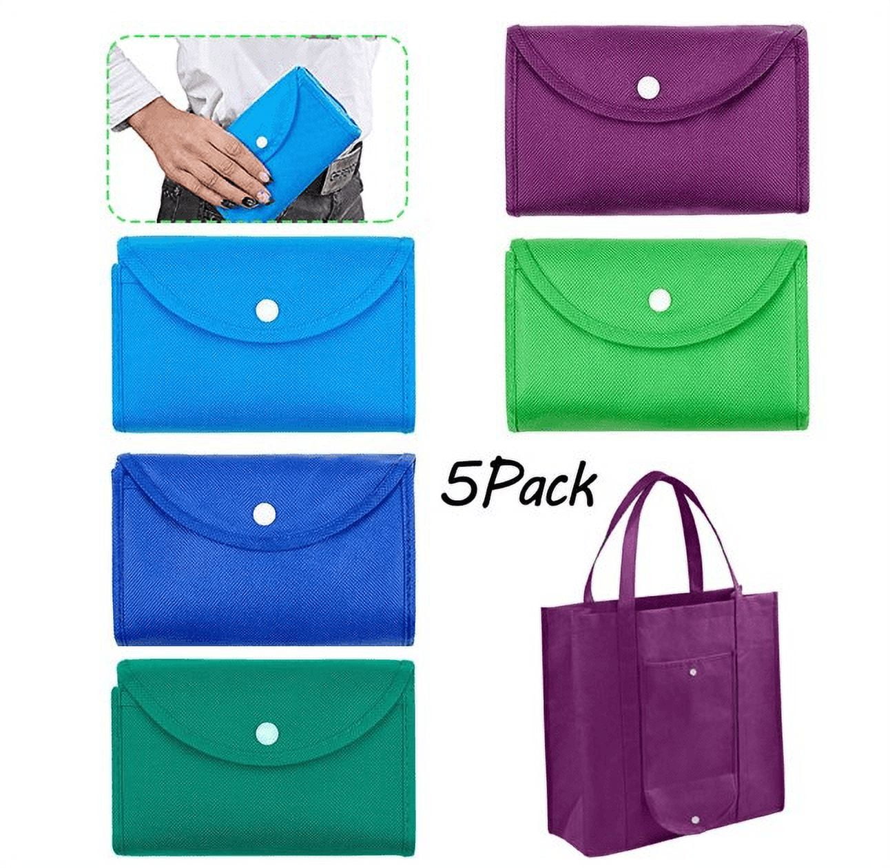 AMERTEER 5 Pieces Reusable Grocery Bags Large Shopping Totes, Durable ...