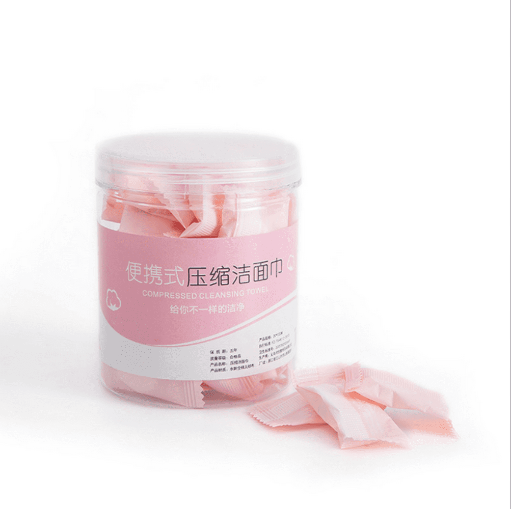 AMERTEER 50PCS Disposable Compression Towel Cotton Travel Portable Face ...