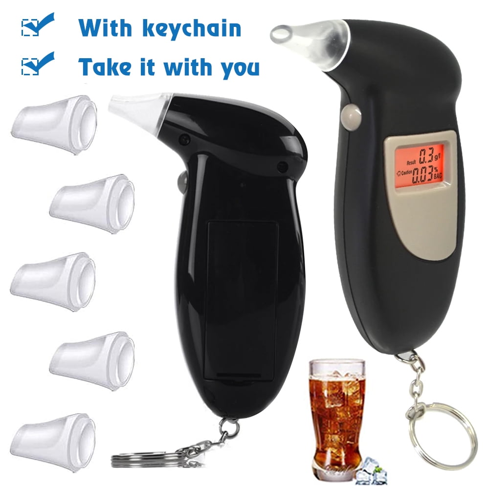 AMERTEER Breathalyzer, Personal Alcohol Breathalyze, Portable Keychain ...