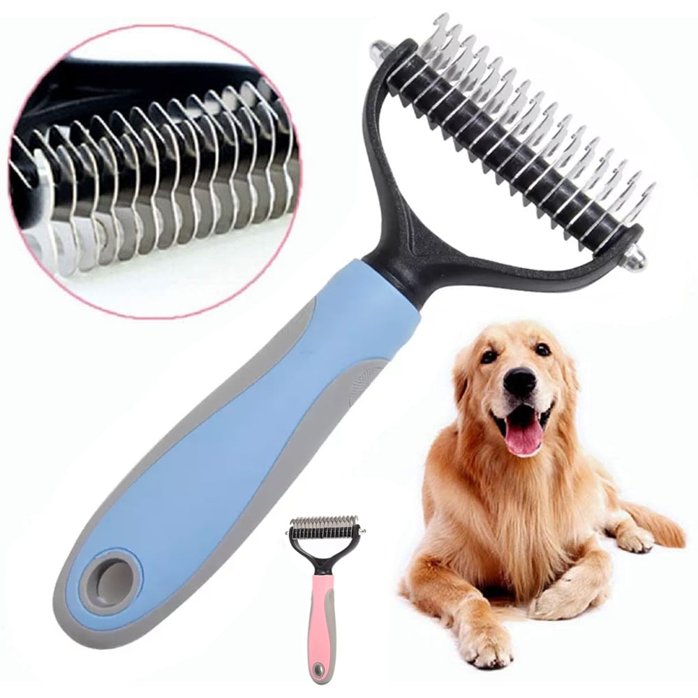 AMERTEER Dematting Comb Tool for Dogs Cats Pet Grooming Undercoat Rake ...