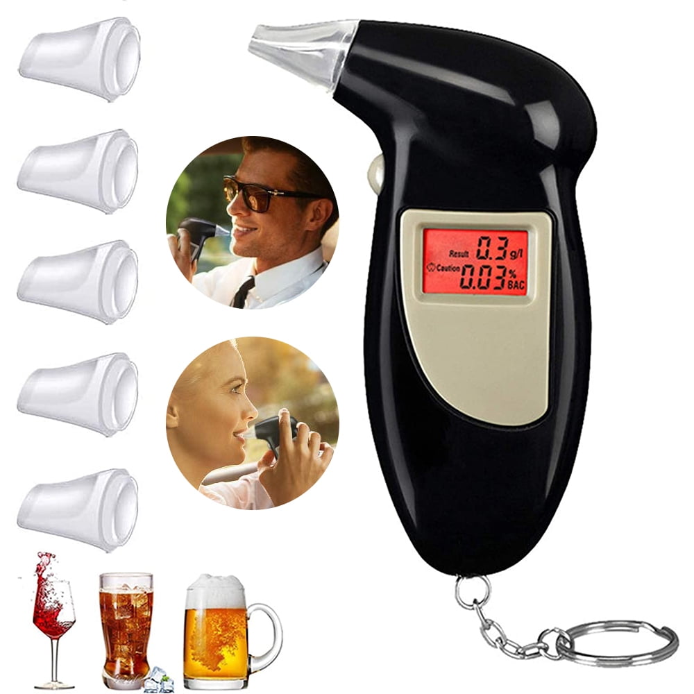 AMERTEER Keychain Breathalyzer, Ultra-Portable Pocket Keyring Digital ...
