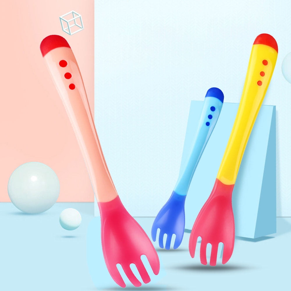 AMERTEER Temperature Sensing fork for Kids Boys Girls Silicone fork ...