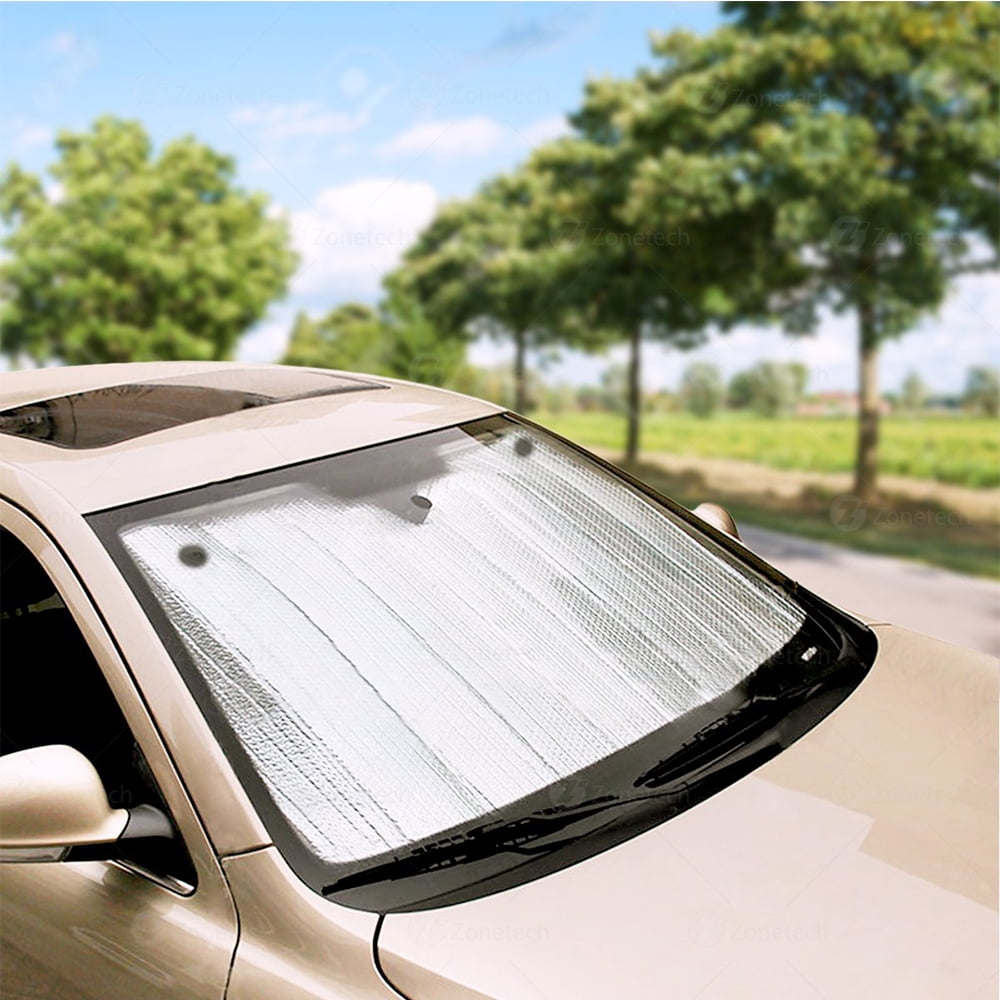 AMERTEER Windshield Sun Shade for Car Silver UV Reflector Auto Front ...
