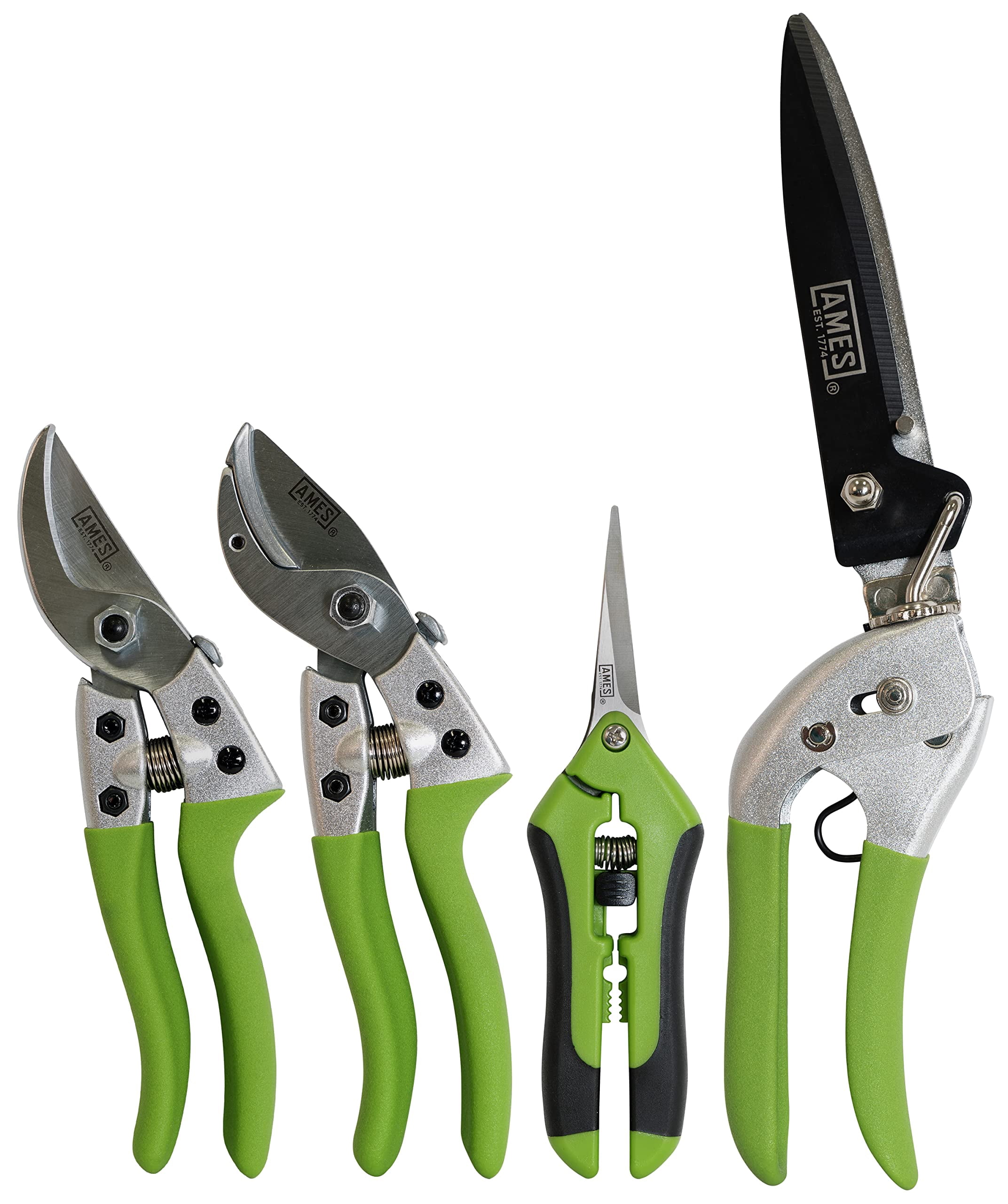 AMES 20213344 4-pc. Pruning Tools Kit with Bypass & Anvil Pruners ...