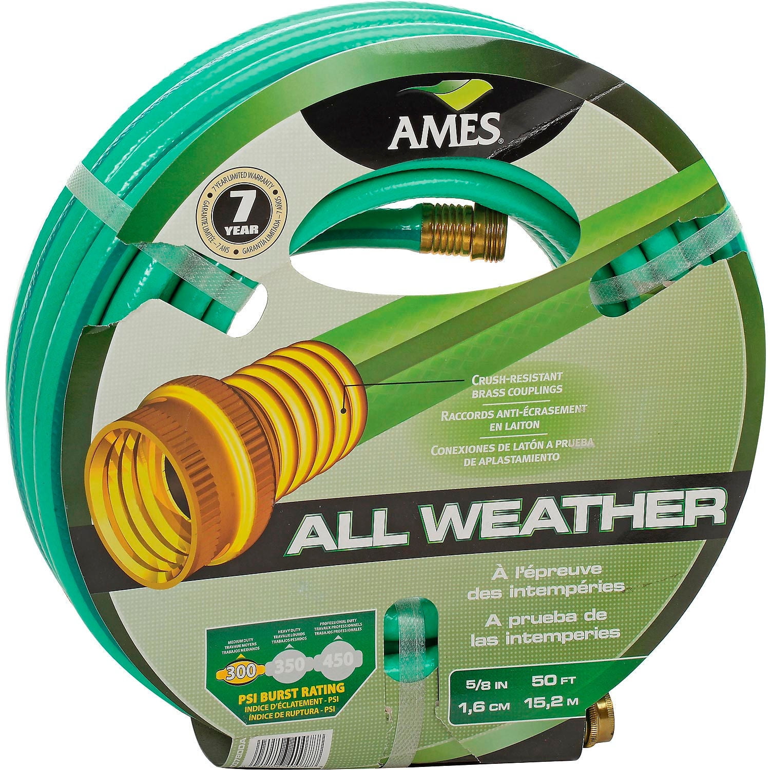 (Price/1 EA)Ames 027-4007800A 5/8" X 50' Green/Blue Garden Hose ...