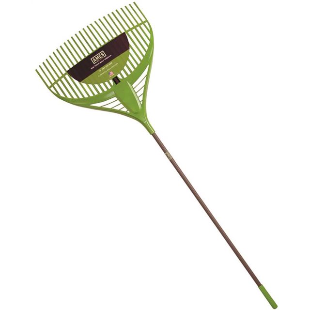 AMES Collector Series 2915806 Leaf Rake, Poly Tine, 26-Tine, Steel ...