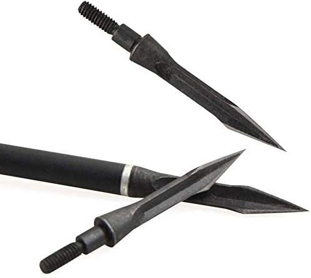 AMEYXGS 12pcs Archery Broadheads 112Grain Steel Arrowheads Point for ...