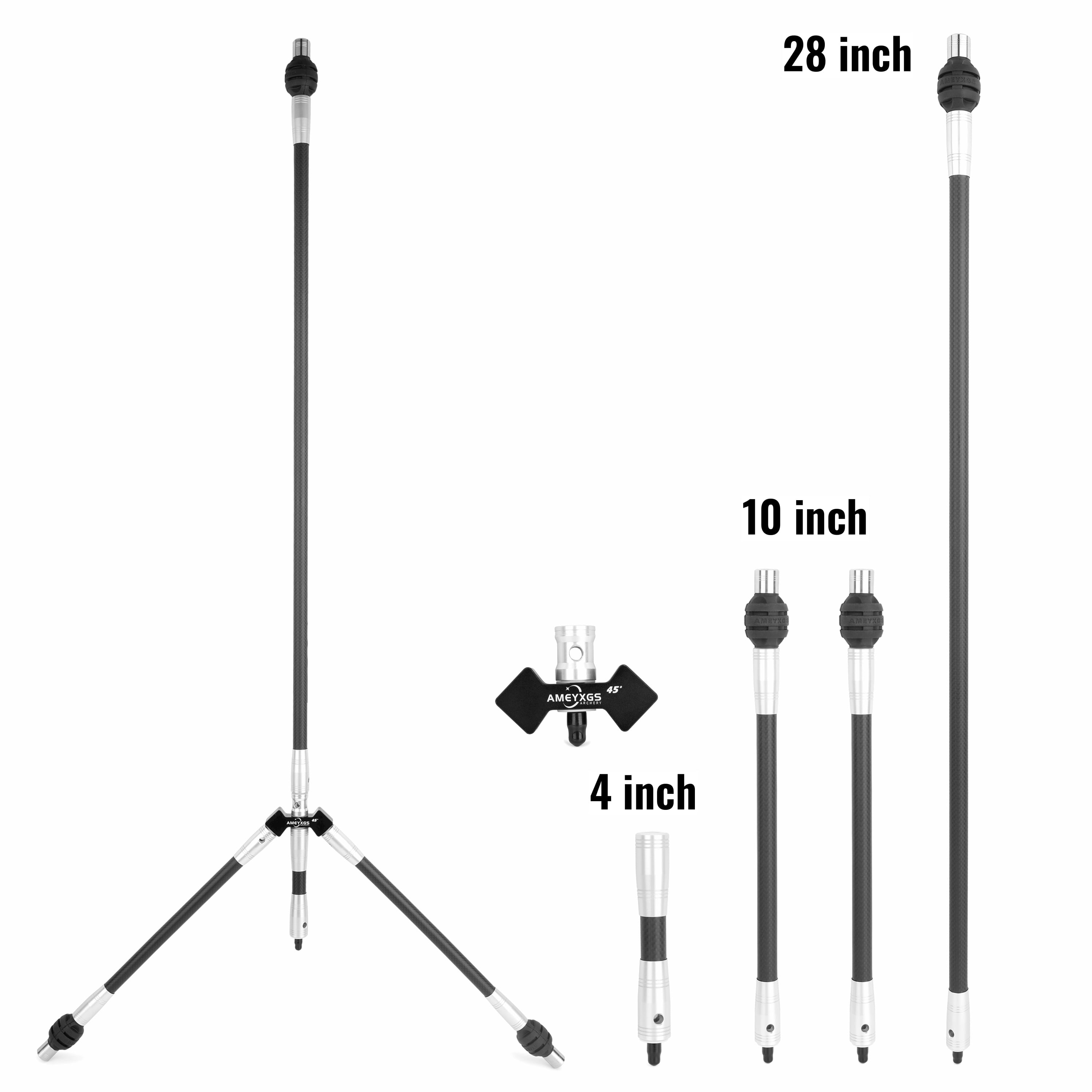 AMEYXGS 3K Carbon Target Stabilizer Set, Silver, Includes 28" Front ...