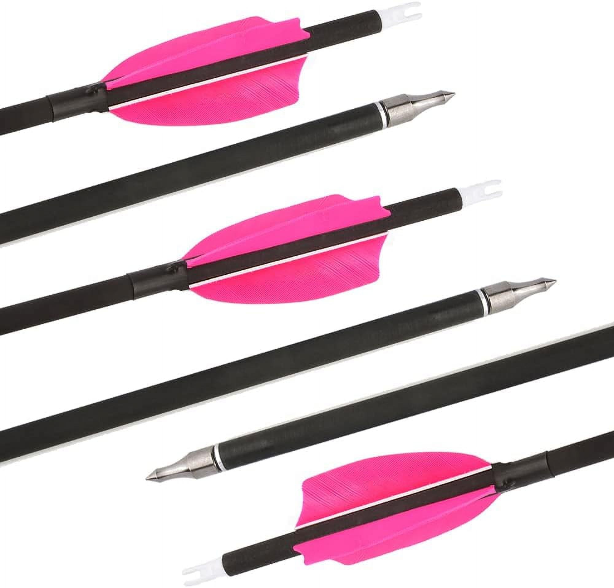 AMEYXGS 6/12Pcs 30Inch Carbon Arrow Spine 500 Practice Hunting Arrows ...