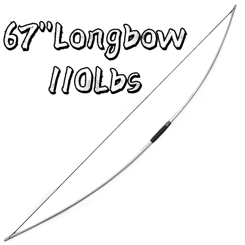 AMEYXGS Archery 67" Traditional Longbow Recurve Bow Target 25-120lbs ...