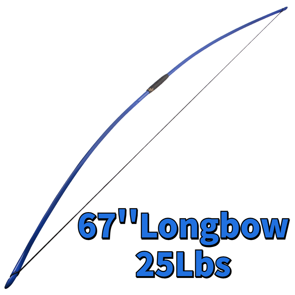 AMEYXGS Archery 67" Traditional Longbow Recurve Bow Target 25-120lbs ...