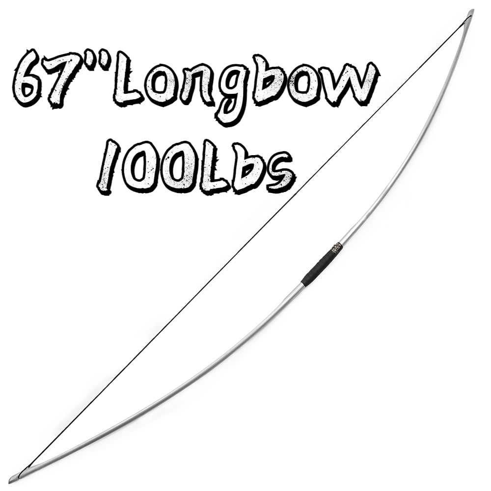 AMEYXGS Archery 67" Traditional Longbow Recurve Bow Target 25-120lbs - Walmart.com