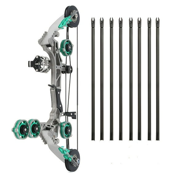 SHARROW Mini Bow Stainless Steel Compound Bow Toy Bow and Arrows Set ...