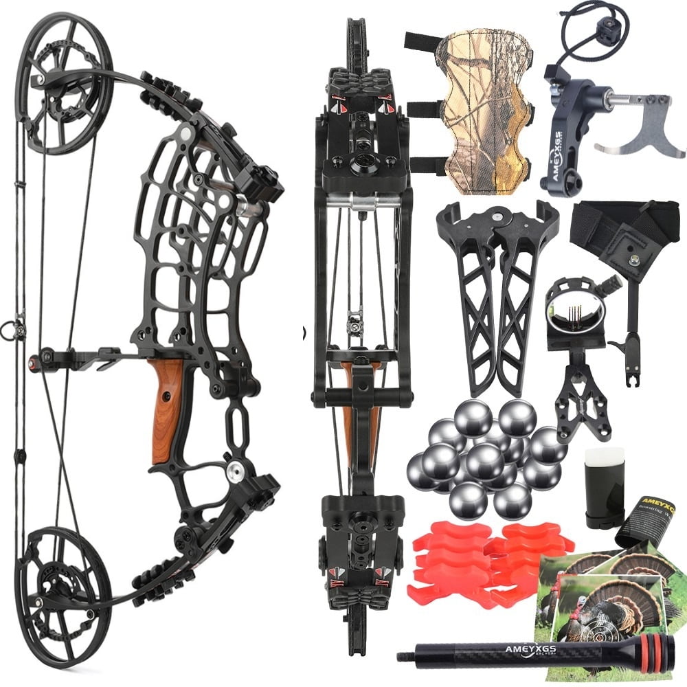 AMEYXGS Archery US Compound Bow Set 30-60lbs Steel Ball Arrows Dual-use ...