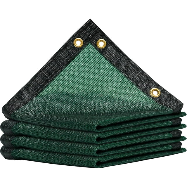 AMGO 3' x 3' Green Custom Size Shade Cloth with Grommets - 90% Sunblock ...