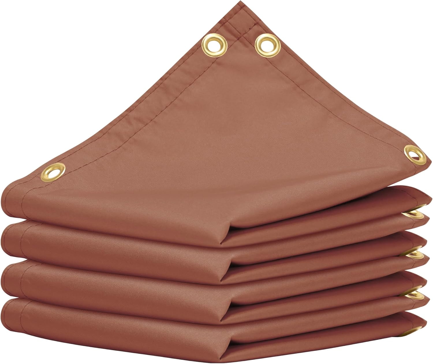 AMGO 4' x 14' Brown Custom Size Waterproof Shade Cloth with Grommets ...