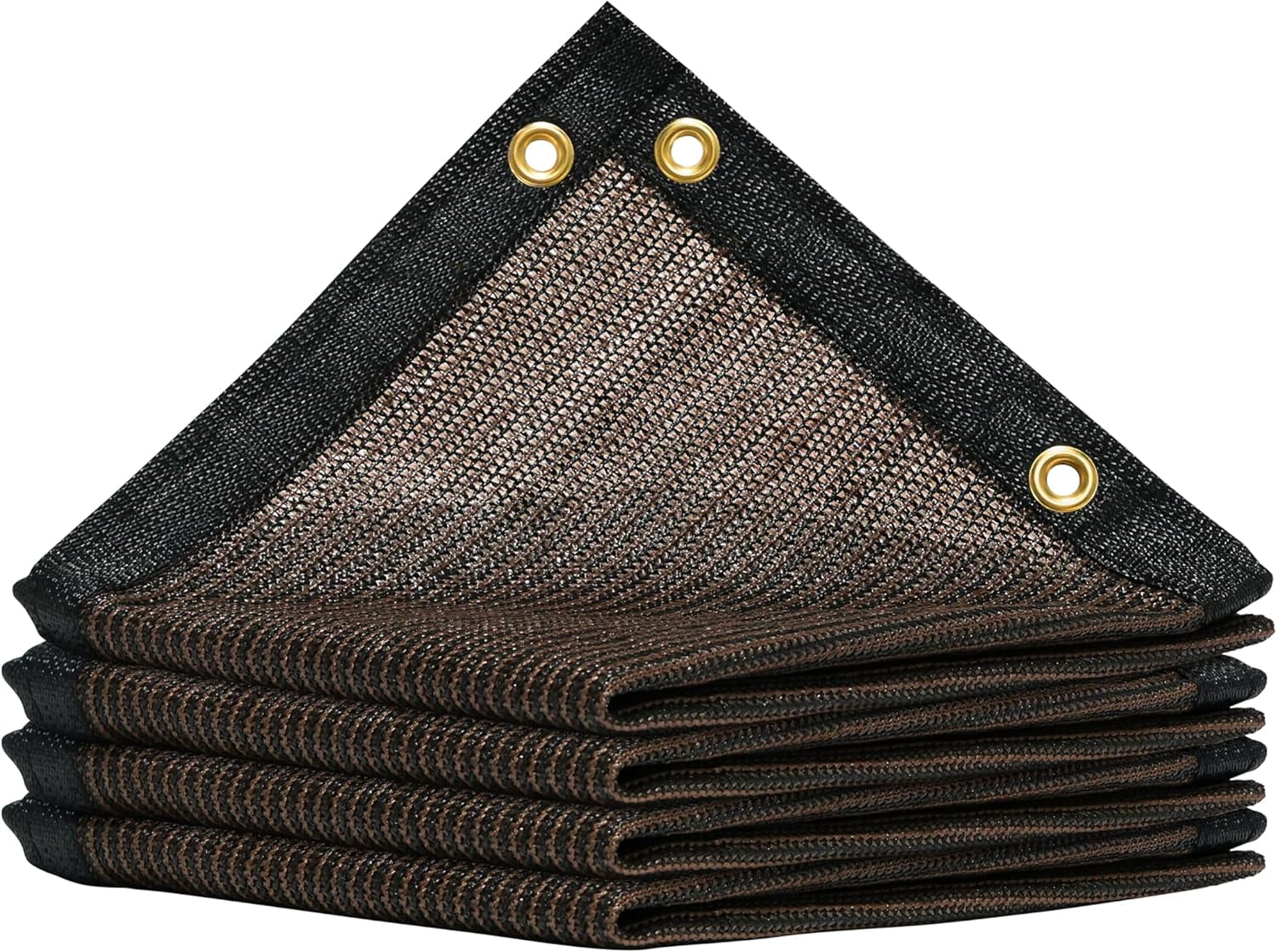 AMGO 4' x 17' Brown Custom Size Shade Cloth with Grommets - 90% ...