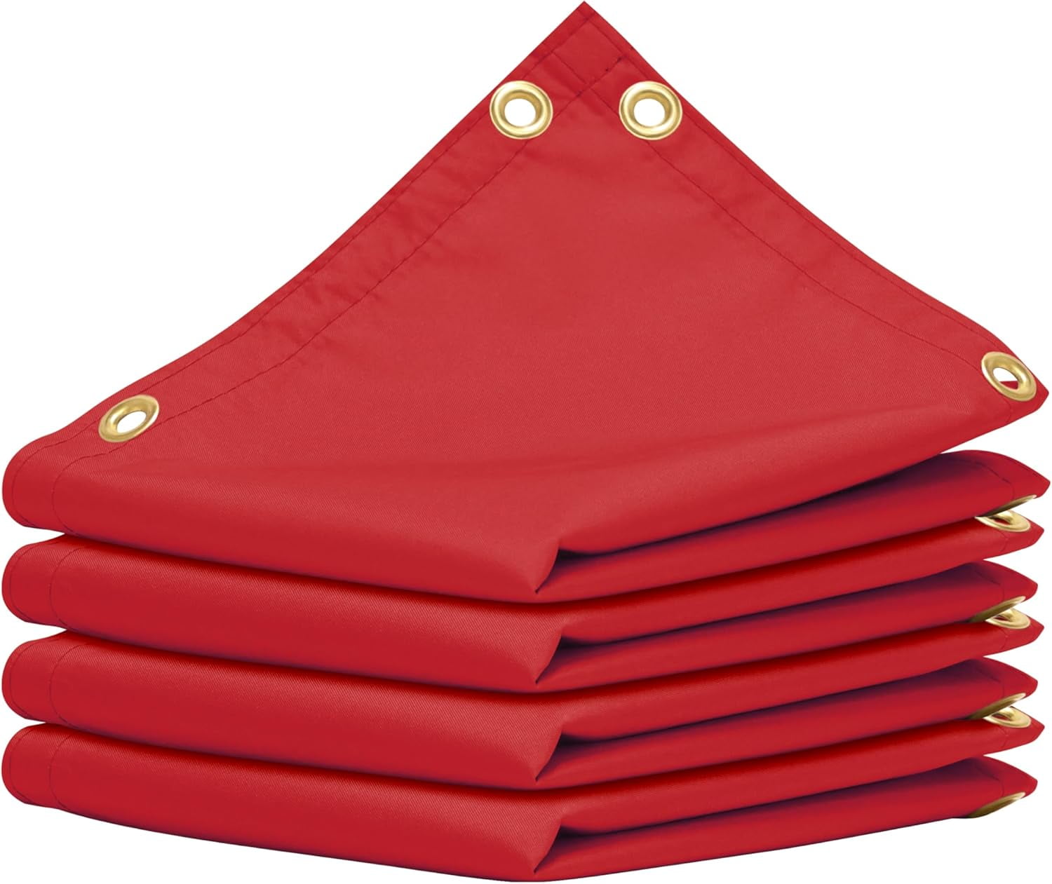 AMGO 4' x 28' Red Custom Size Waterproof Shade Cloth with Grommets - 90 ...