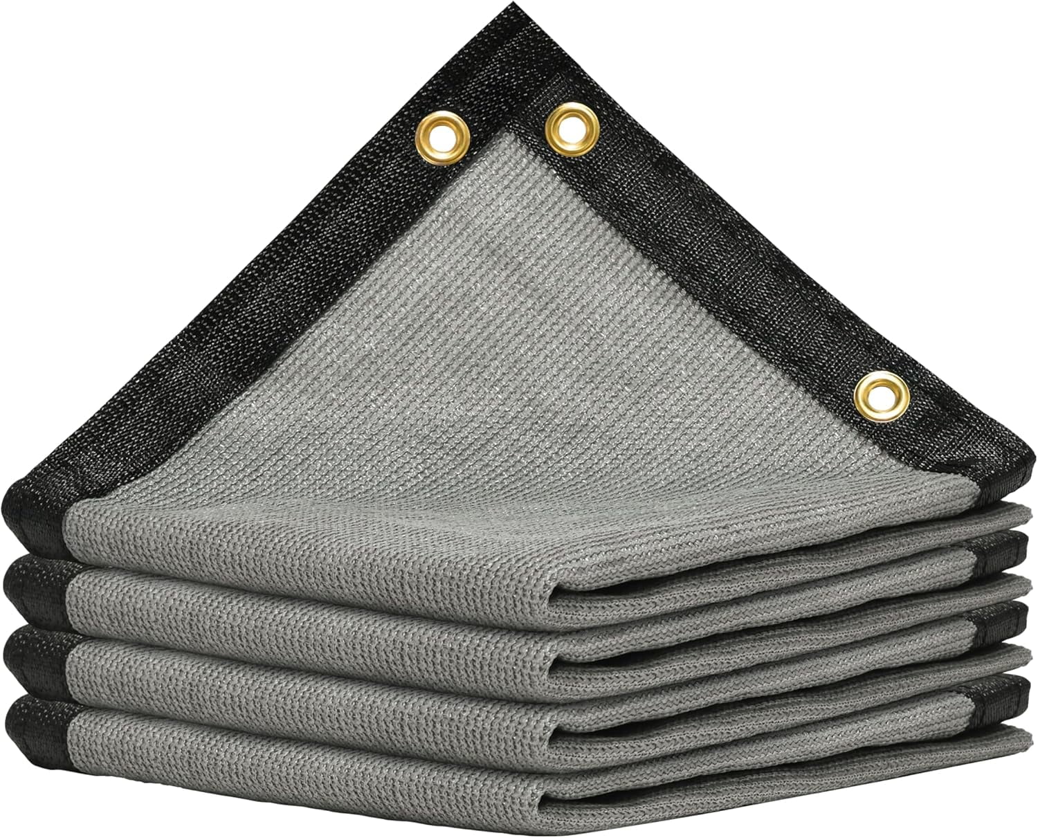 AMGO 9' x 18' Grey Custom Size Shade Cloth with Grommets - 90% Sunblock ...