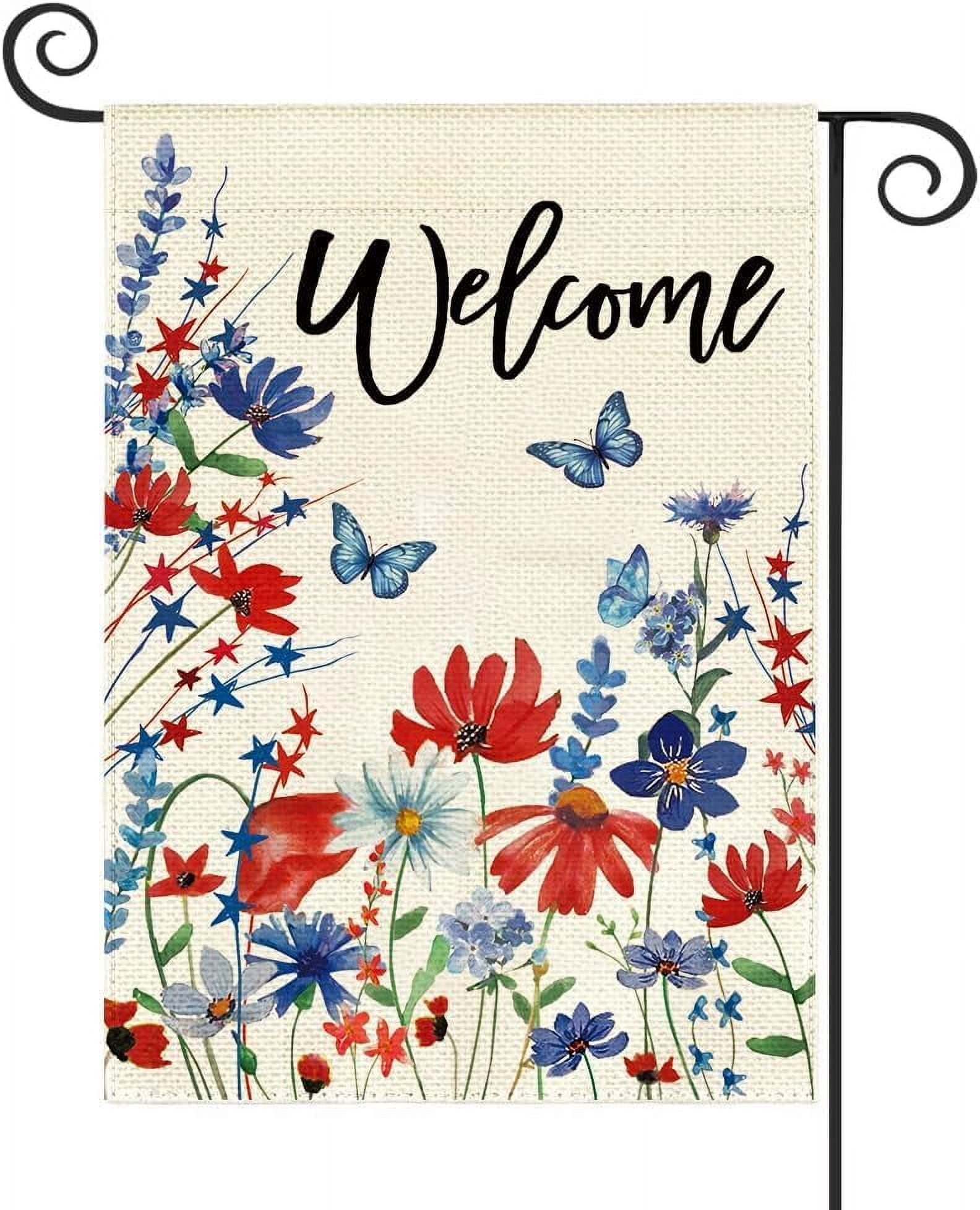 AMHNF Baccessor 4th of July Garden Flag 12 x 18 inch Double Sided God ...