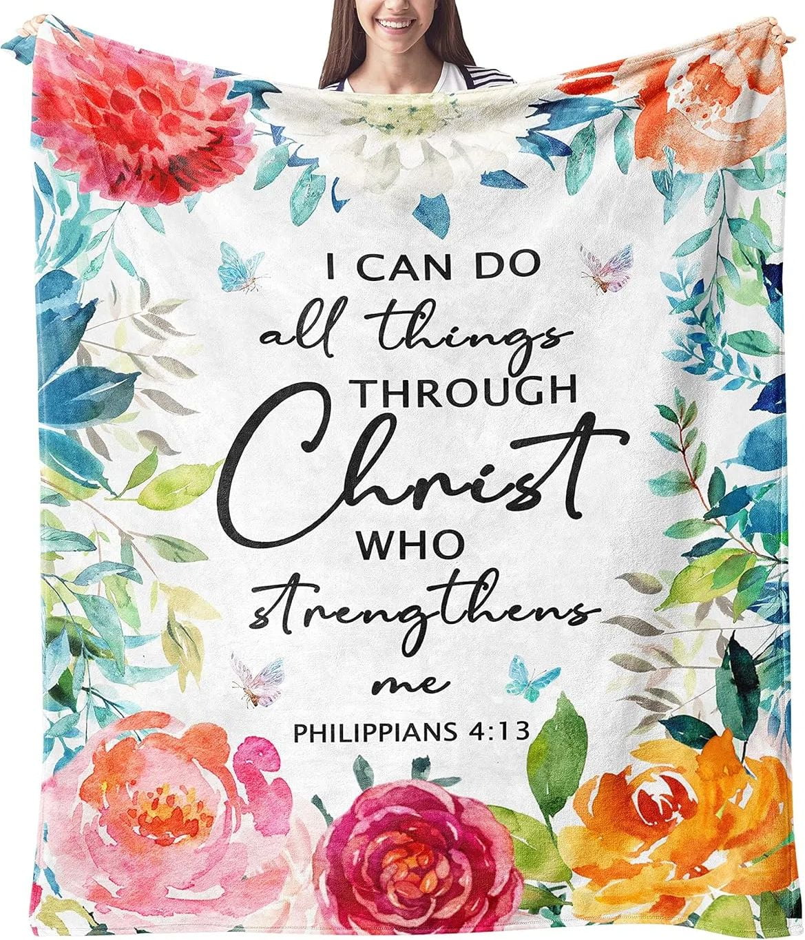 AMHNF Christian Gifts for Women Blanket 60"x50", Inspirational ...