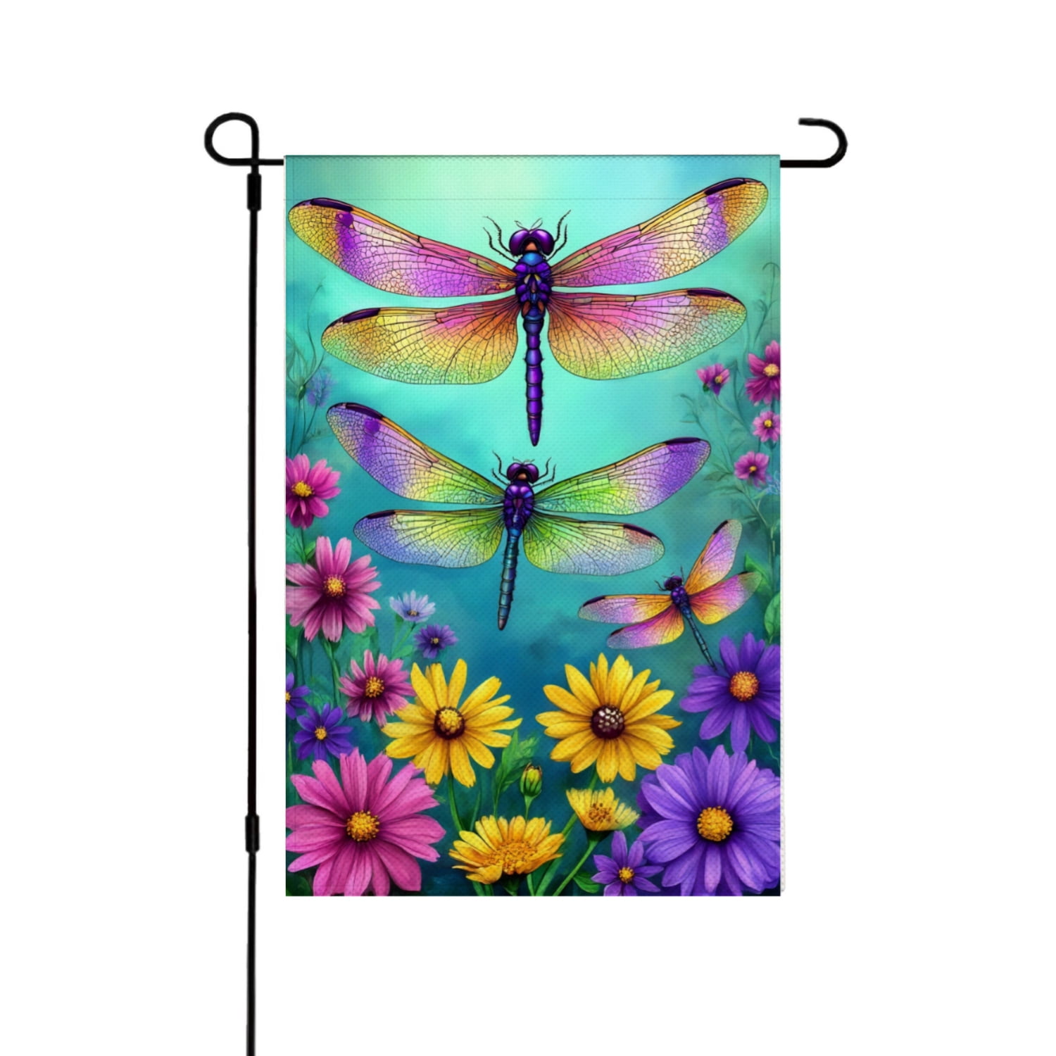 AMHNF Dragonfly Garden Flag for Spring Summer Home Outdoor Garden Yard ...