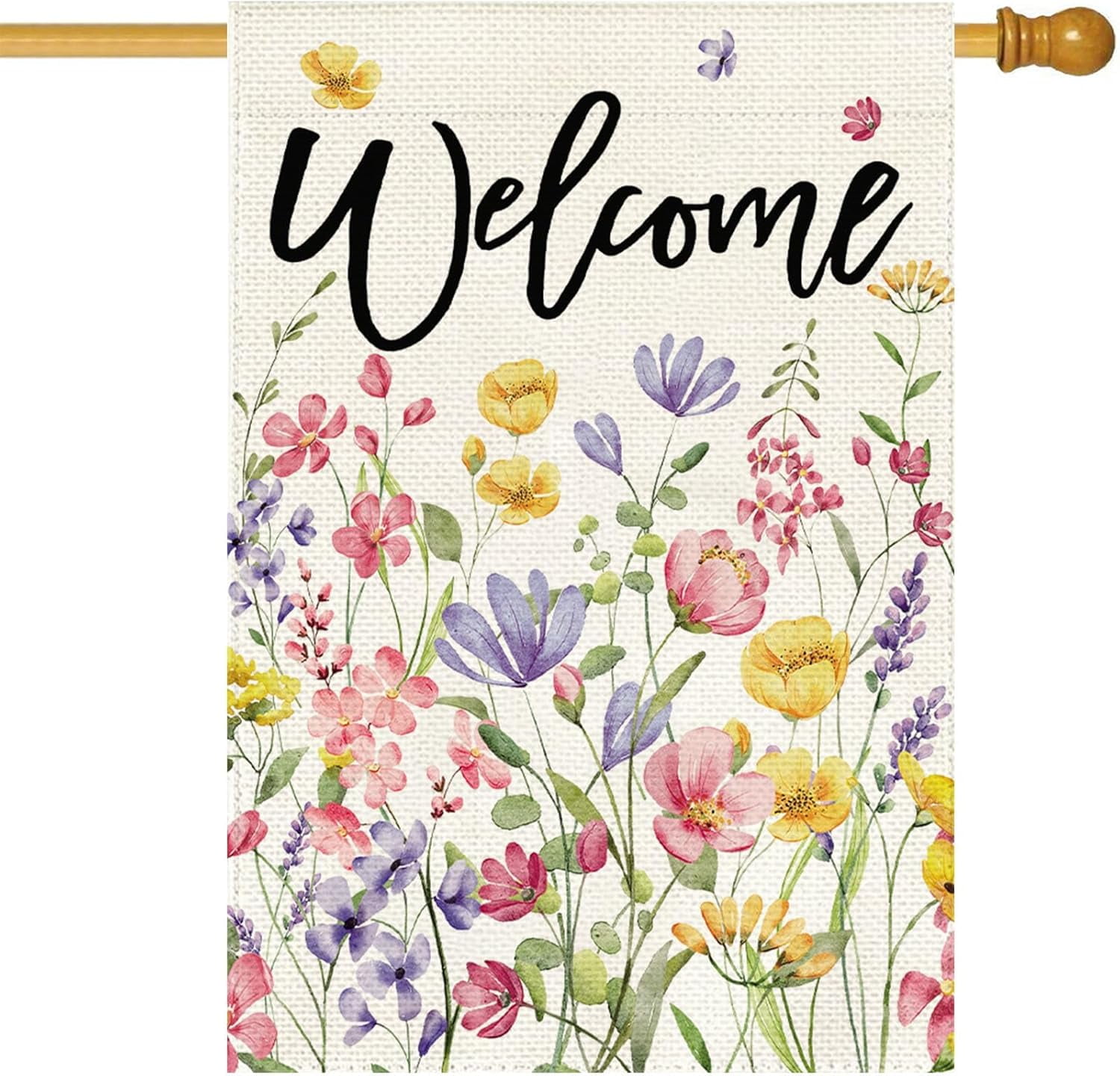 AMHNF Spring House Flag Colorful Flowers Floral Large Yard Flag 12 x 18 ...