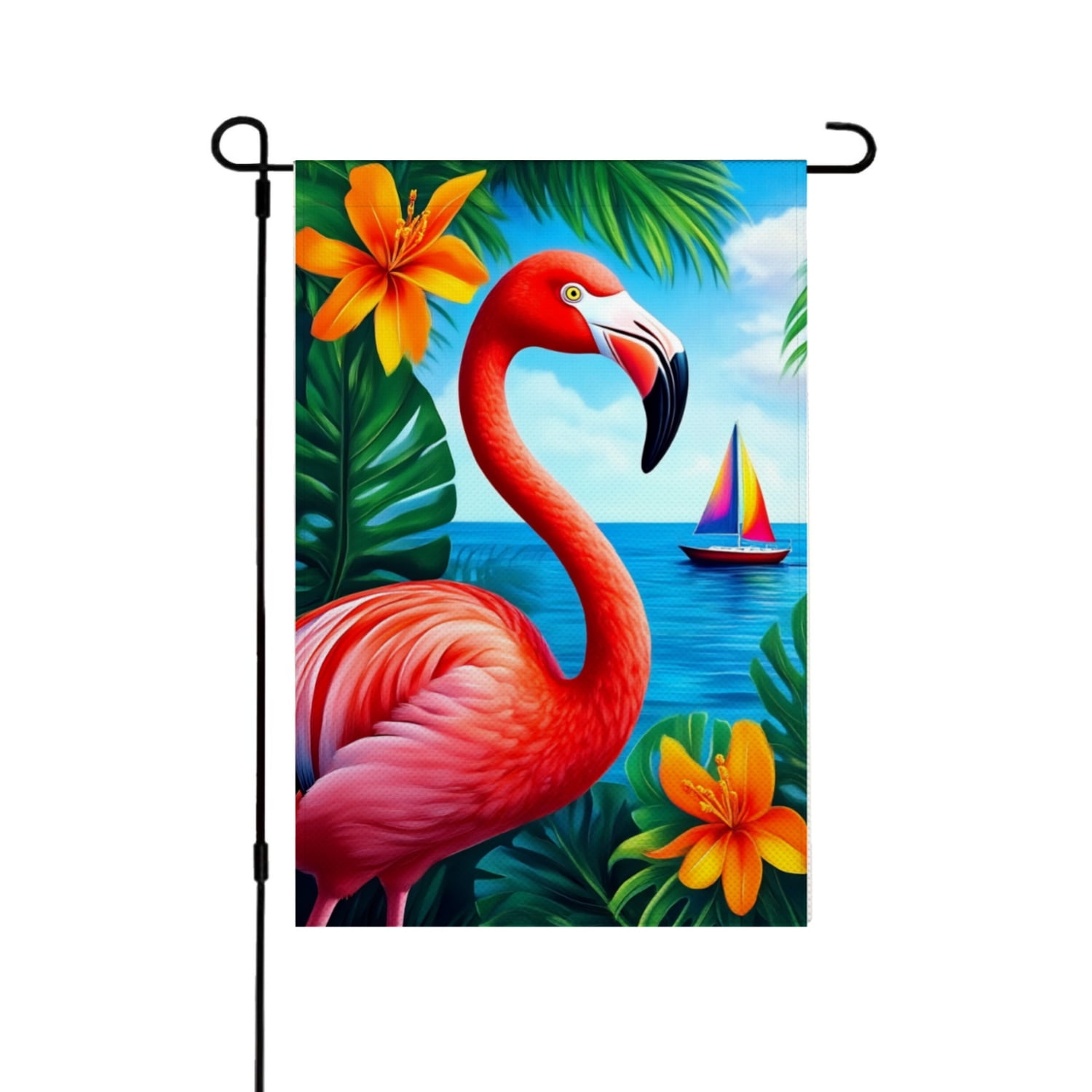 AMHNF Tropical Flamingo Garden Flag for Spring Summer Home Outdoor ...
