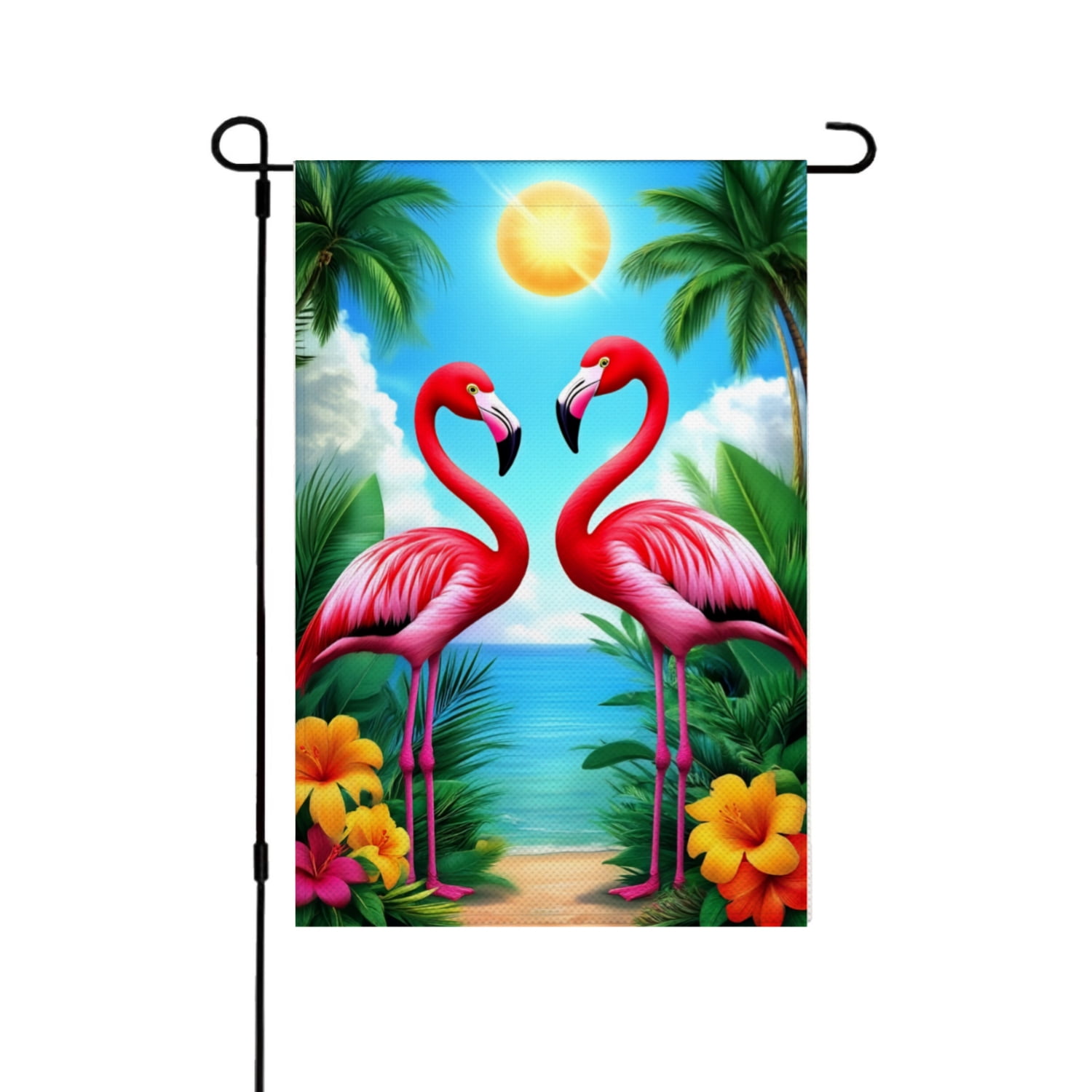 AMHNF Tropical Flamingo Garden Flag for Spring Summer Home Outdoor ...