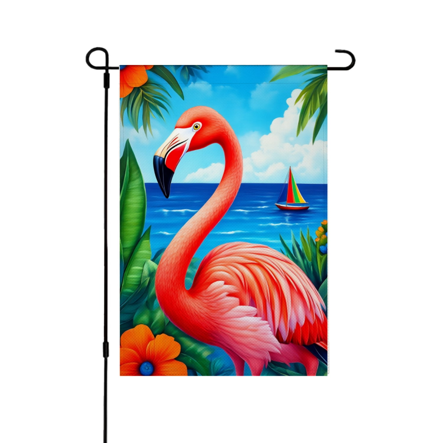 AMHNF Tropical Flamingo Garden Flag for Spring Summer Home Outdoor ...