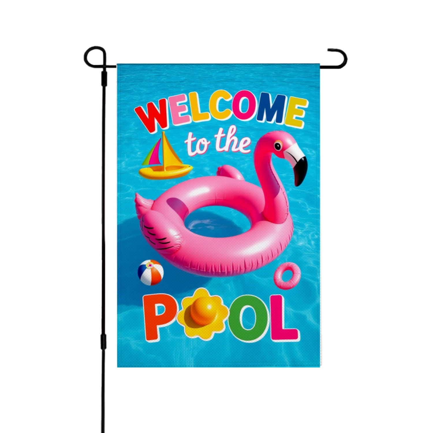 AMHNF Welcome to the Pool Garden Flag for Spring Summer Home Outdoor ...