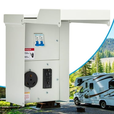 BENTISM 20/30/50A Temporary RV Power Outlet Box Electrical Outdoor ...