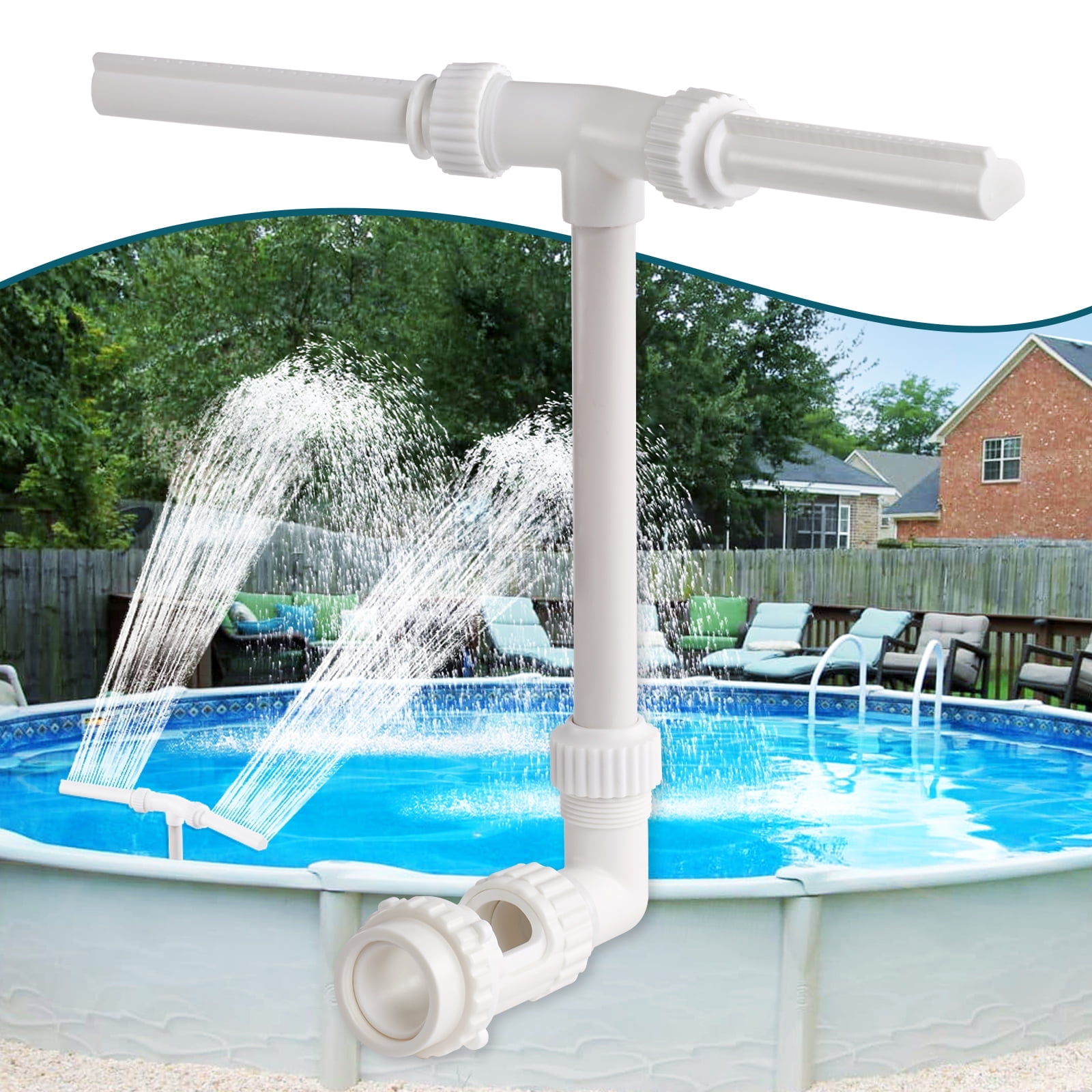 AMHOOEN Pool Fountain for Above Ground and Inground Pools, Adjustable ...