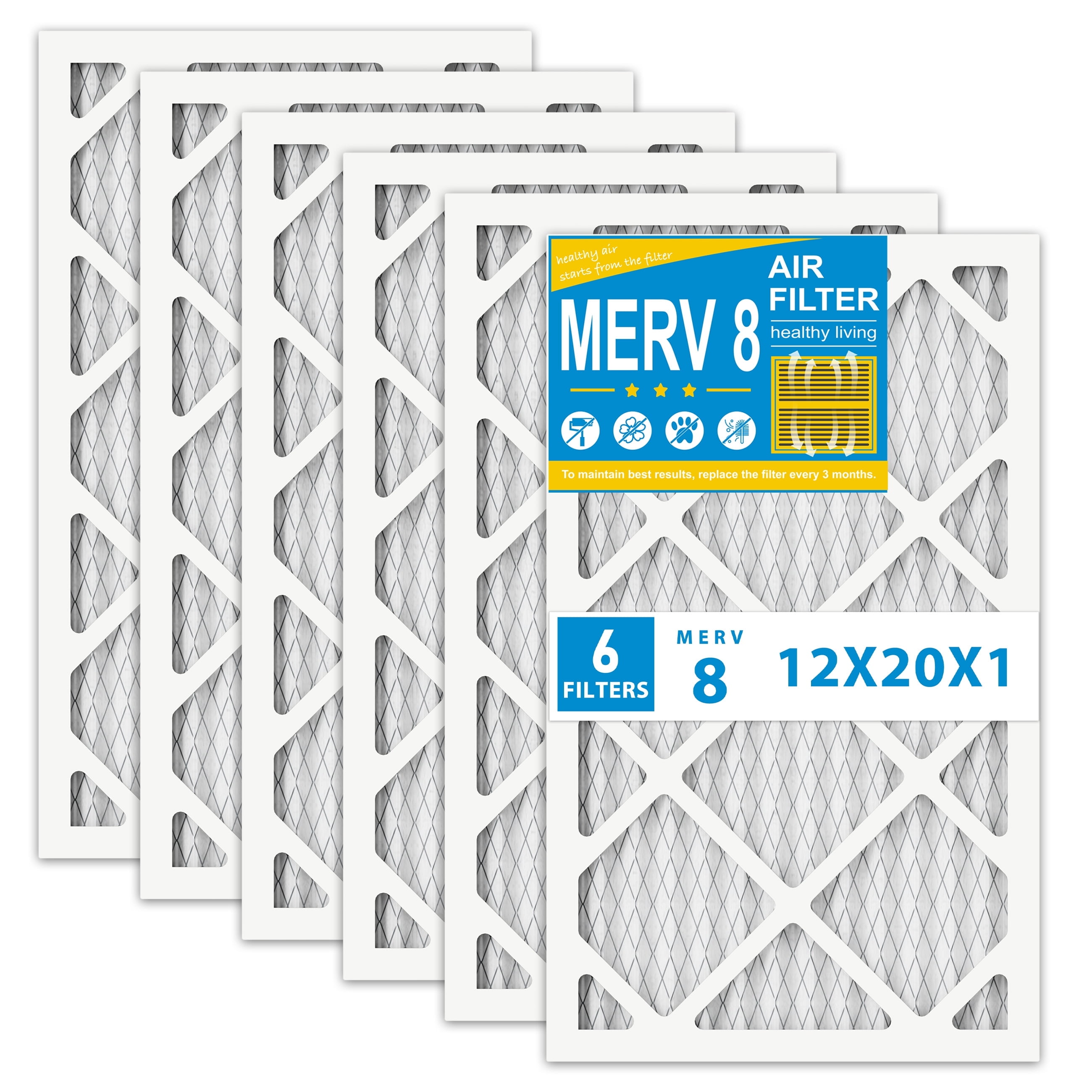 AMI PARTS 12X20X1 HVAC Furnace Air Filter,MERV8 Air Filter for Dust ...