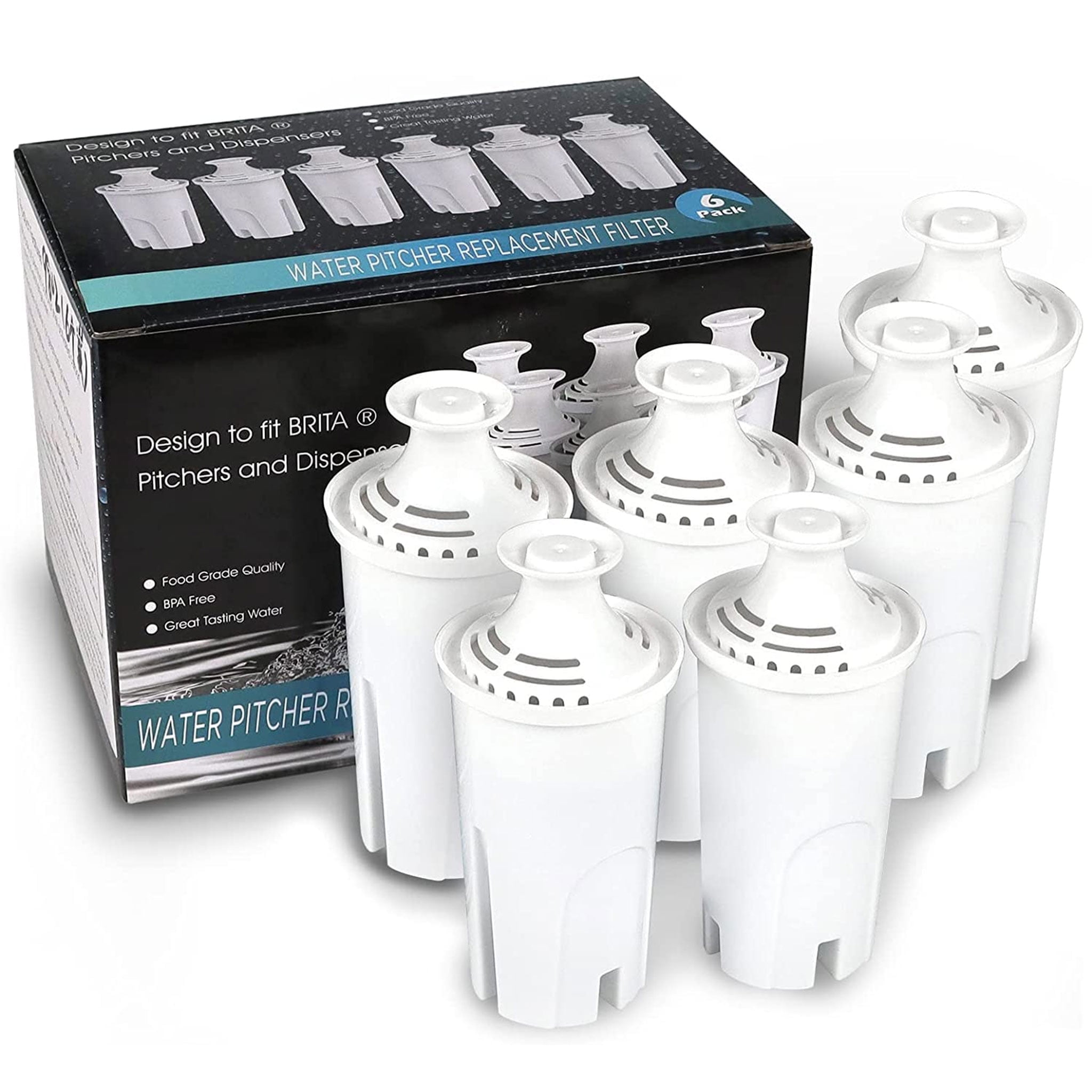 AMI PARTS Water Pitcher Filters Replacement Classic OB03 35557 107007 ...