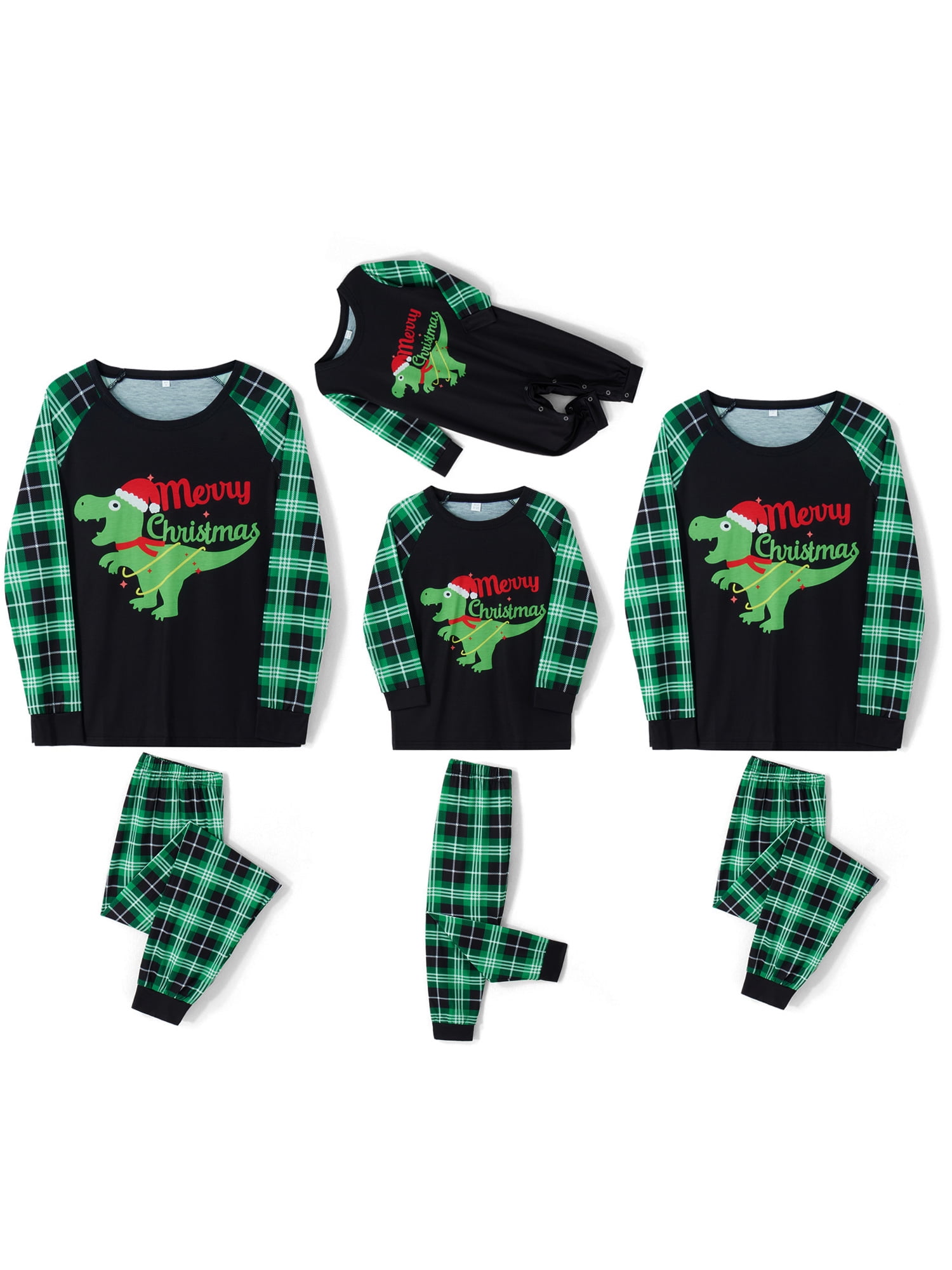 AMILIEe Family Pajamas Set Matching Xmas Christmas Dinosaur Pjs ...