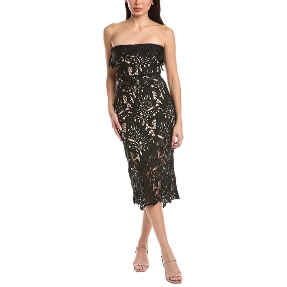 AMINA GLAM womens Solid Midi Dress, 8 - Walmart.com