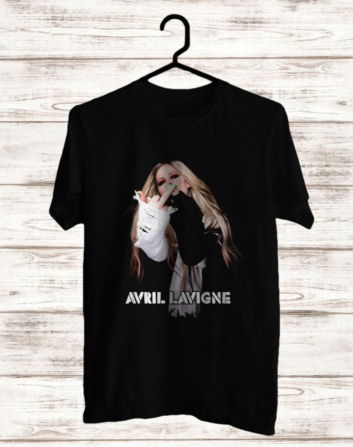 AMINO Tee AVRIL LAVIGNE FRONT SIDE BLACK TEE SHIRT - Walmart.com