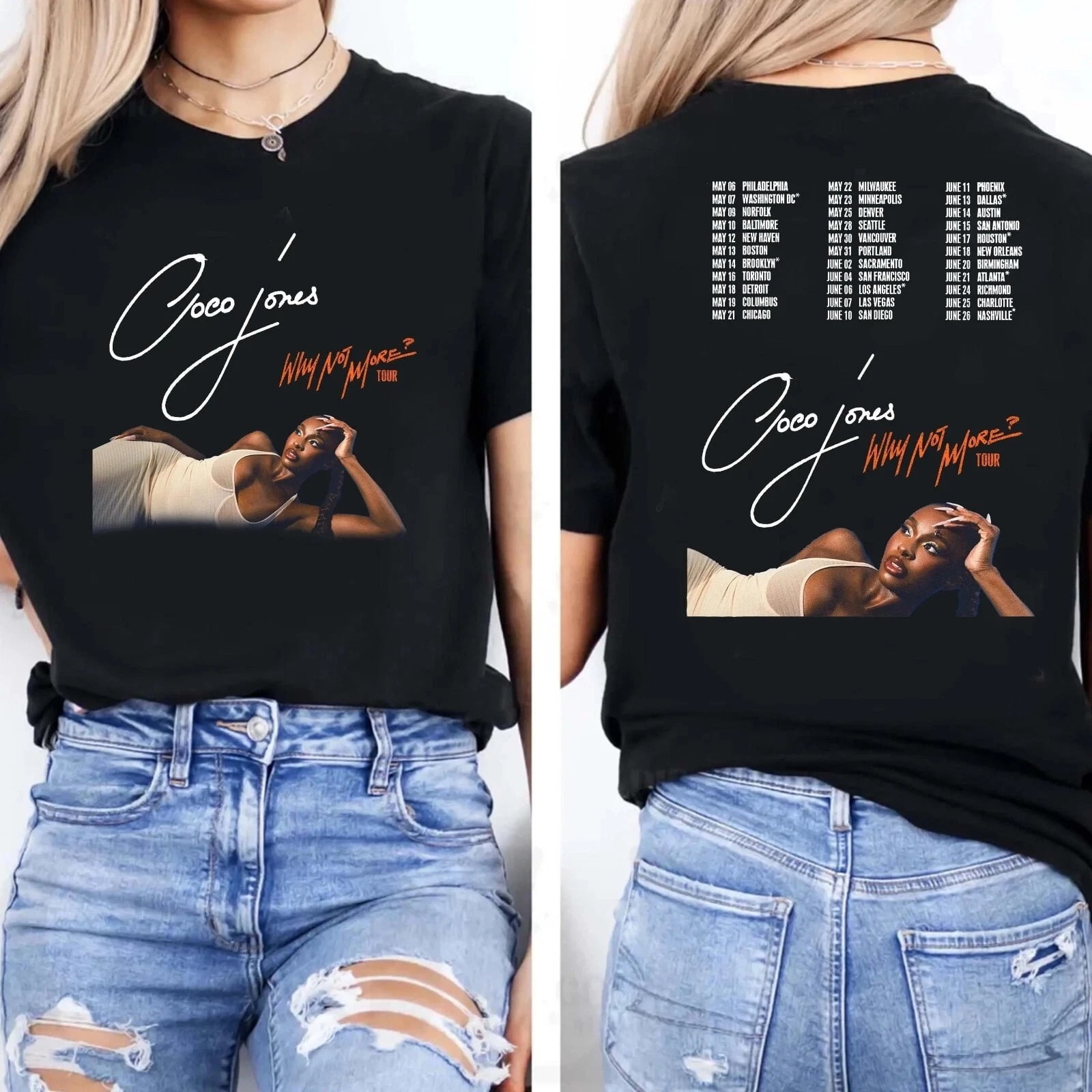 AMINO Tee Coco Great Jones Tour Tee, Coco Jones Shirt Coco Best Jones 2025 Tour T-Shirt ...