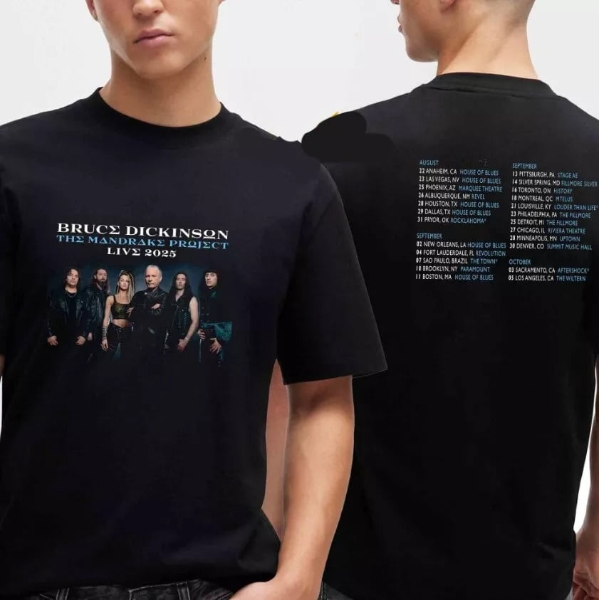 AMINO Tee HOT! Bruce Dickinson The Mandrake Project North American Tour ...