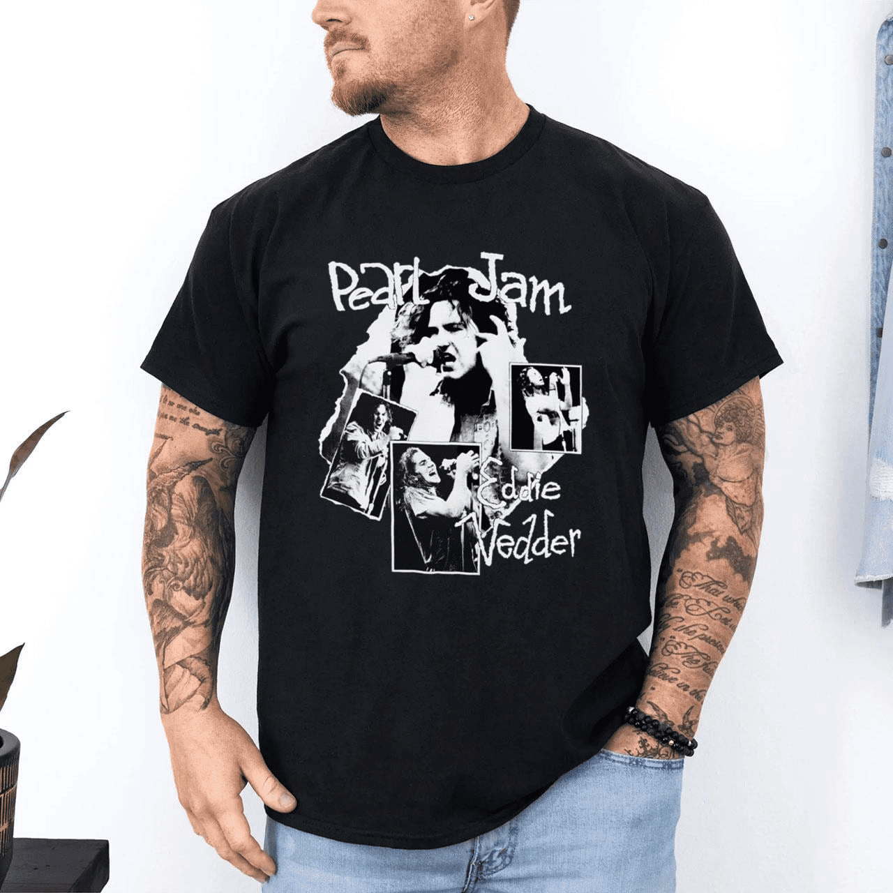 AMINO Tee Pearl Jam Retro 90s Music Design with Vintage Art - Walmart.com