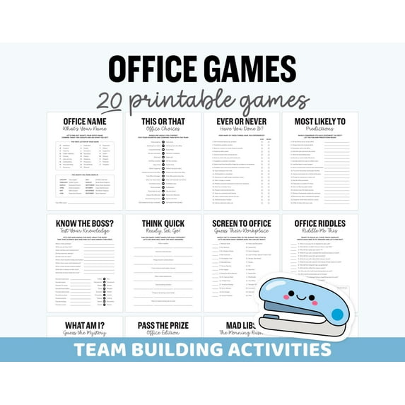 AMINO Tee Team Building Games for Work, Office Games Bundle, Work Party ...