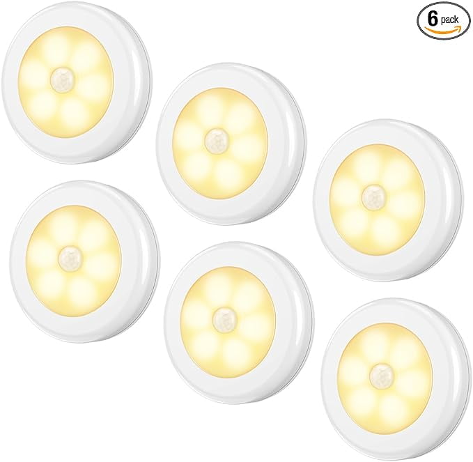 AMIR Upgraded Motion Sensor Light, Cordless Battery-Powered LED Night ...