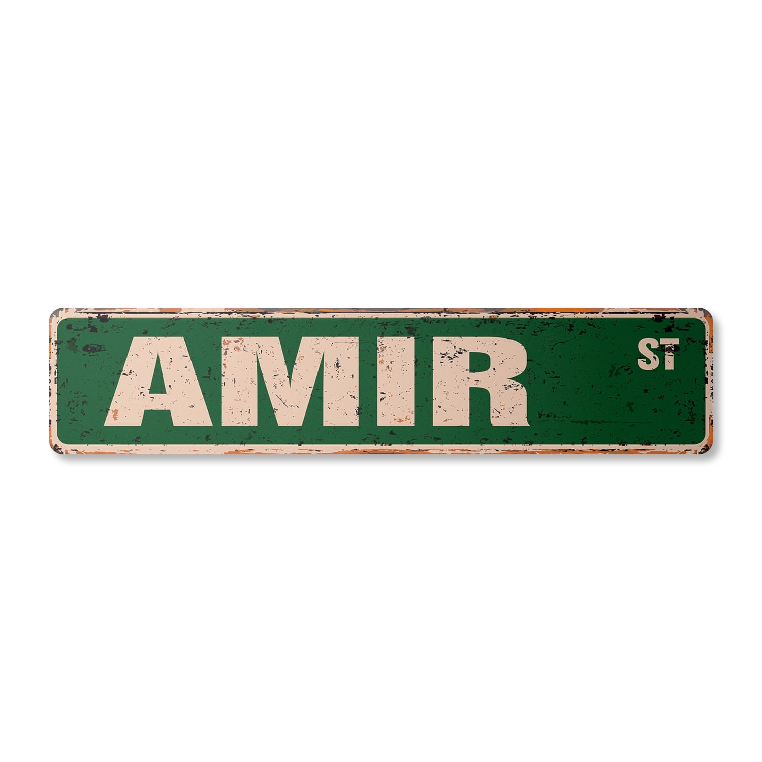 AMIR Vintage Plastic Street Sign Childrens Name Room Sign | Indoor ...