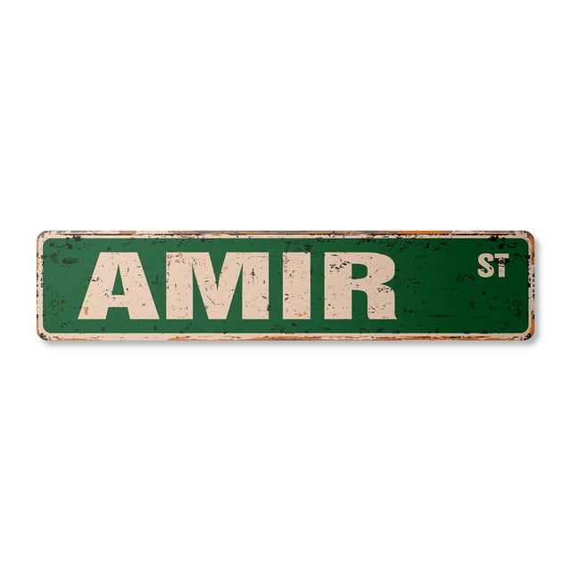 AMIR Vintage Plastic Street Sign Childrens Name Room Sign | Indoor ...