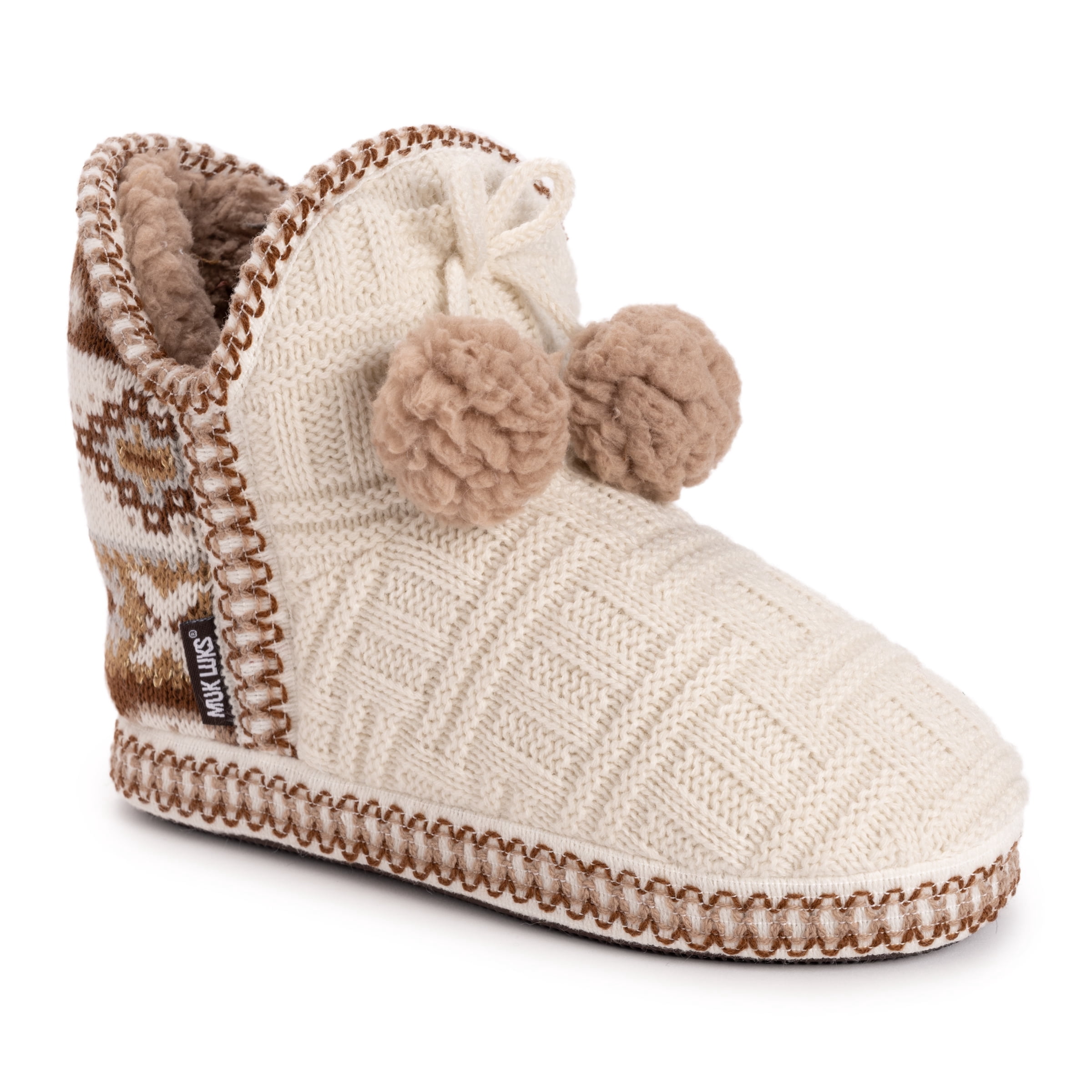 AMIRA SLIPPER-IVORY FAIRISLE - Walmart.com